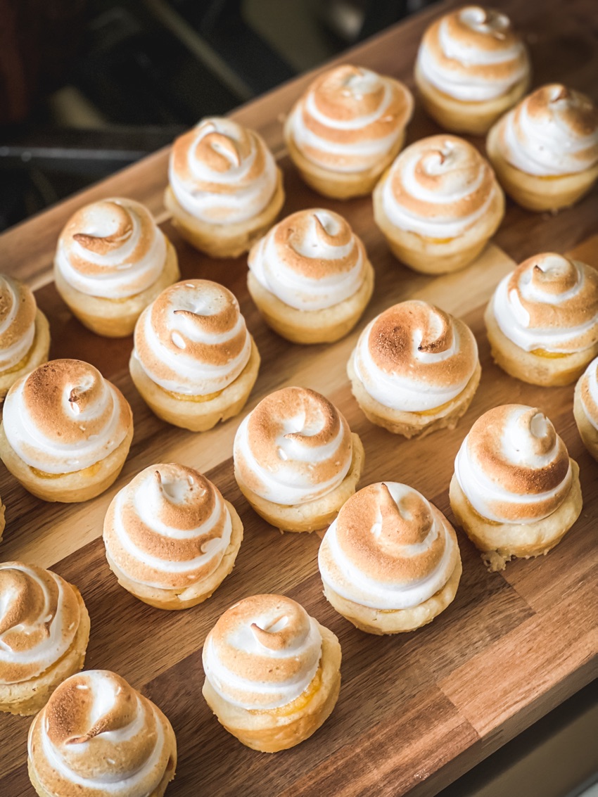 Lemon Tassies with Toasted Almond Meringue - Norr Table